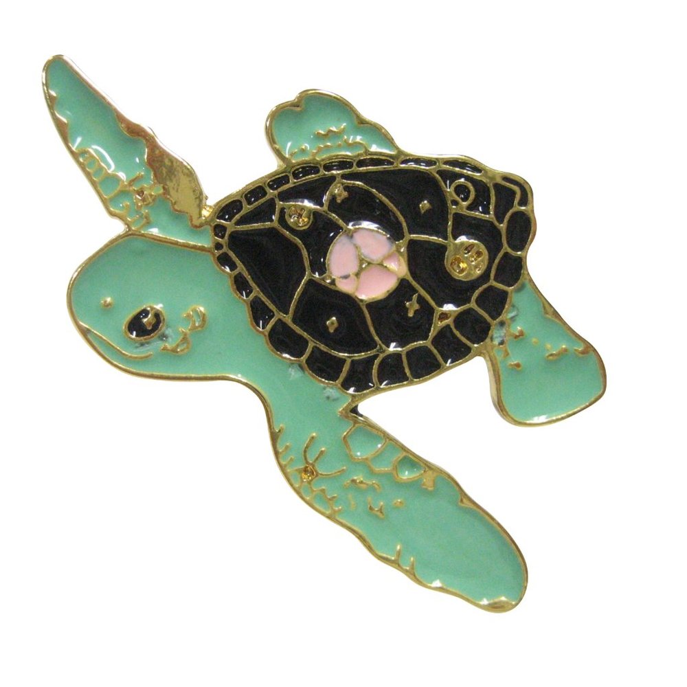Large Green Sea Turtle Adjustable Size Fashion Ring - Gem